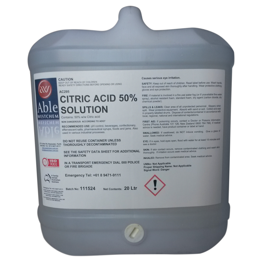 Buy Citric Acid | 50% Citric Acid Solution for Industrial Use