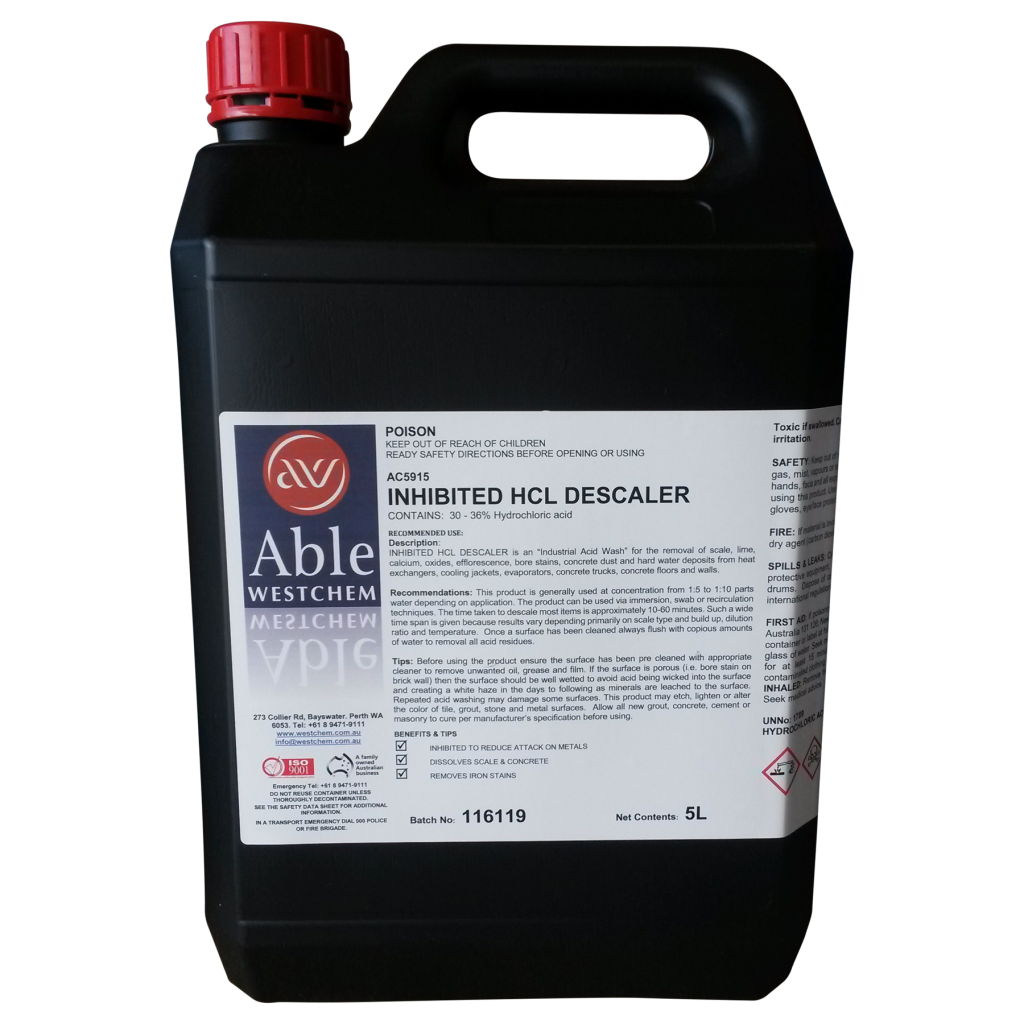 Inhibited HCL Descaler - Industrial Acid Cleaner - Able Westchem