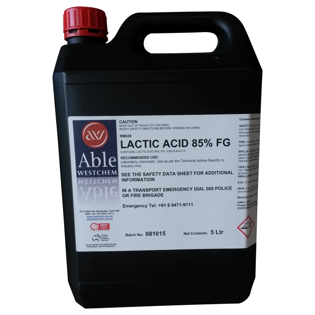 Lactic Acid 85% FG | Food Grade Sanitiser | Westchem
